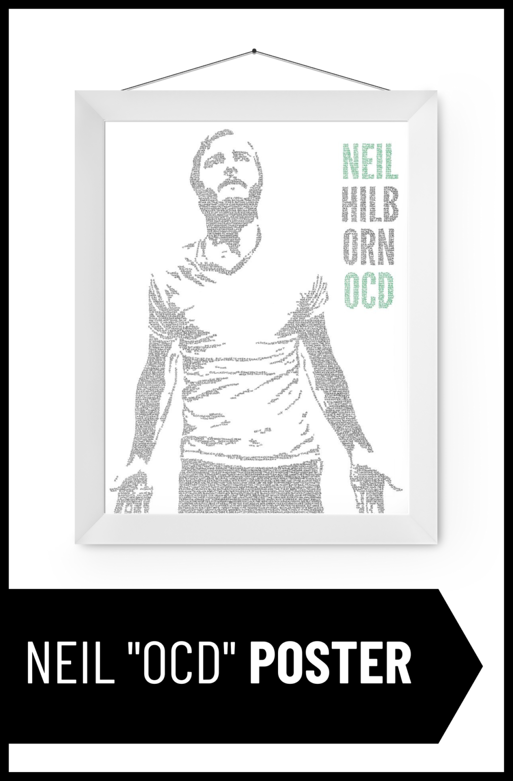 Neil Hilborn "OCD" Poster - Button Poetry